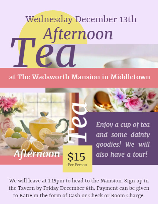 Afternoon Tea Flyer | PosterMyWall
