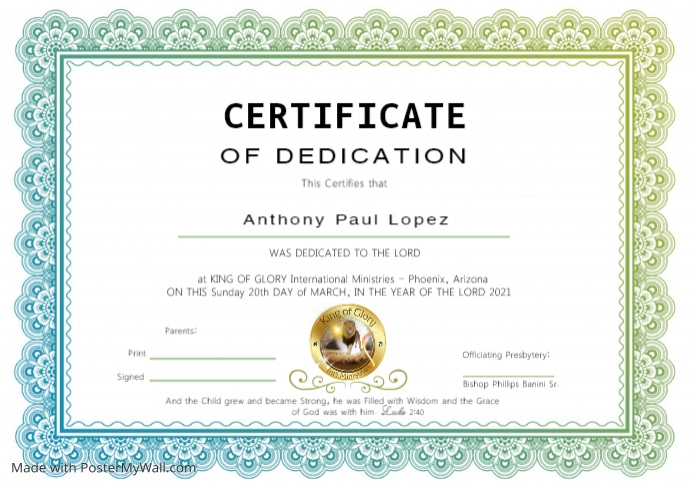 Copy of Copy of Copy of Colorful Certificate Template | PosterMyWall