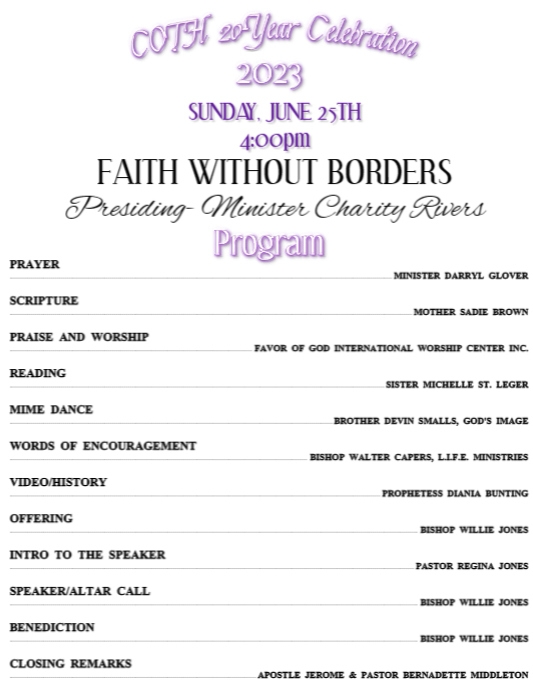 Sunday Program | PosterMyWall