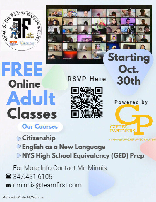 Copy of online classes english | PosterMyWall
