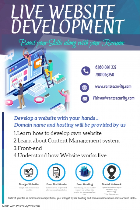 Copy of Original marketing flyer for web design agency | PosterMyWall