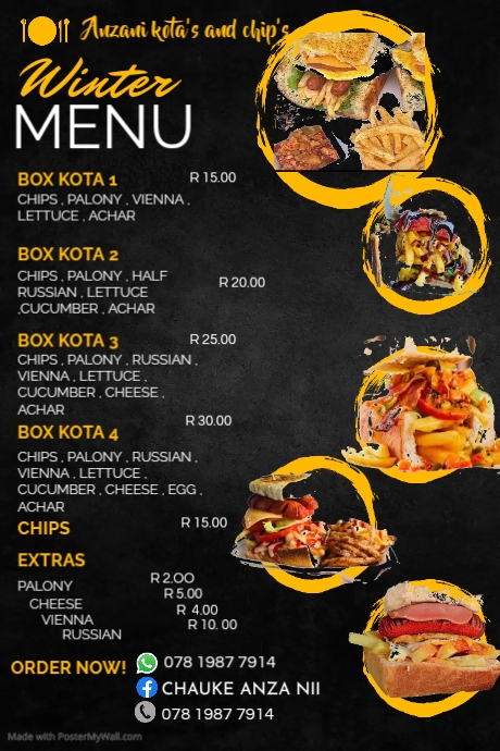 restaurant menu | PosterMyWall