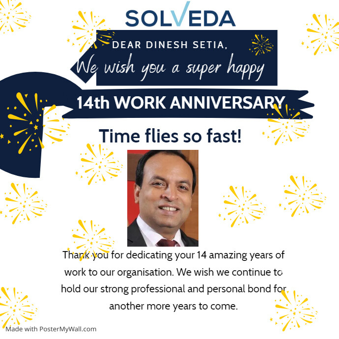 Copy of Green Work Anniversary Wish Instagram Image | PosterMyWall