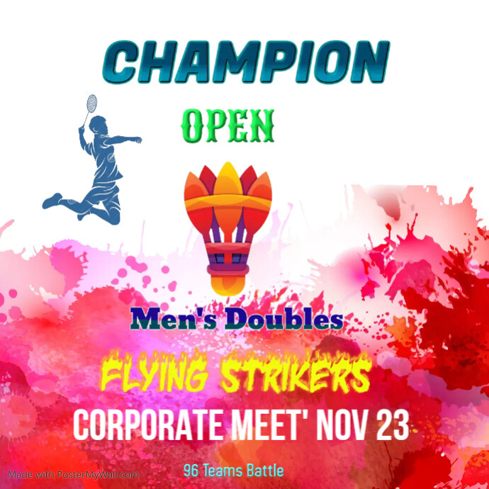 Badminton tournament ads template (1) | PosterMyWall