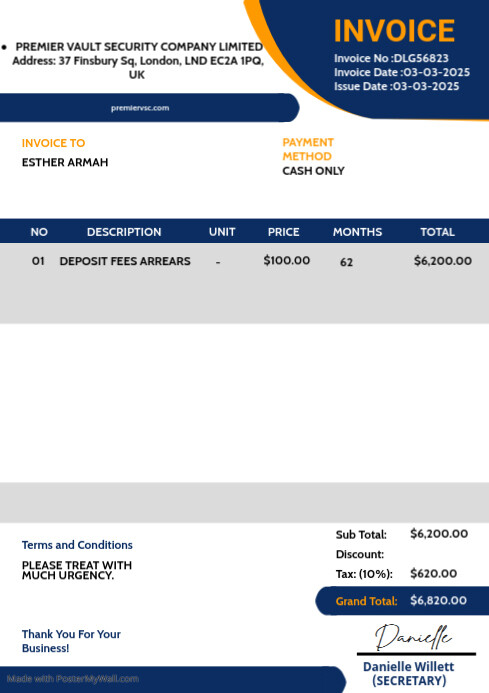 INVOICE | PosterMyWall