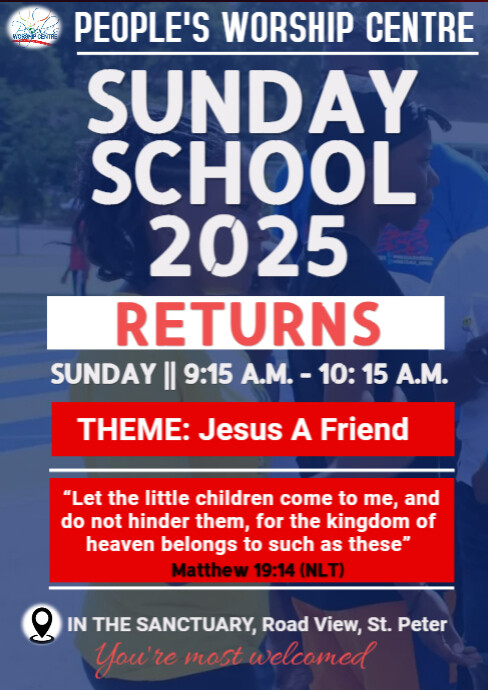 Copy of sunday school flyer template | PosterMyWall