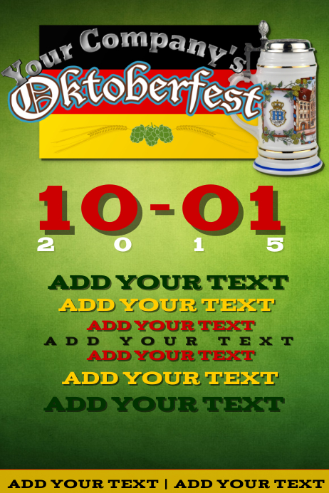 Oktoberfest Green Vintage German American Holiday Event Template ...
