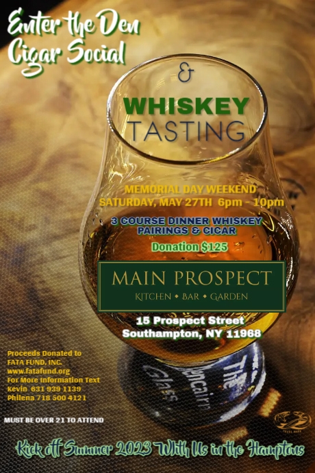 Whiskey Tasting Dinner Flyer | PosterMyWall