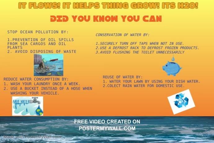 Conserving water | PosterMyWall