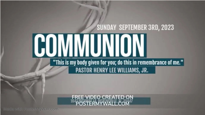 Communion | PosterMyWall