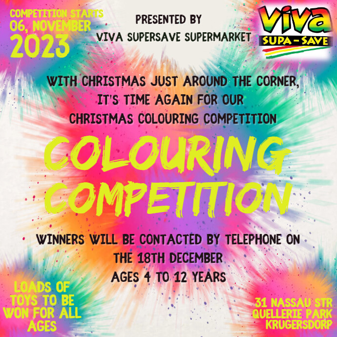 Colouring Comp 2023 - Supersave | PosterMyWall