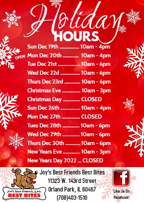Copy of Christmas Opening Times Retail Shop Holidays | PosterMyWall