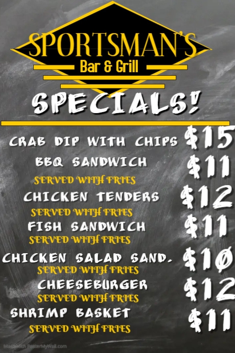 Copy of Copy of Weekly Special - Menu | PosterMyWall