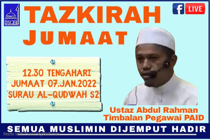 Copy of Copy of Tazkirah Jumaat 01 | PosterMyWall