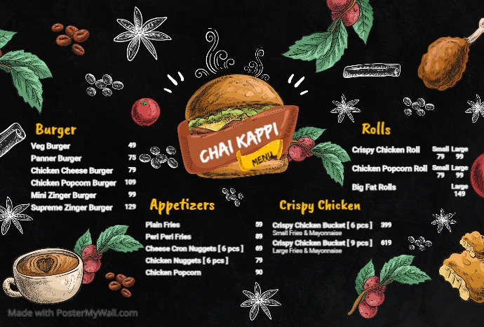 CHAI KAPPI MENU | PosterMyWall