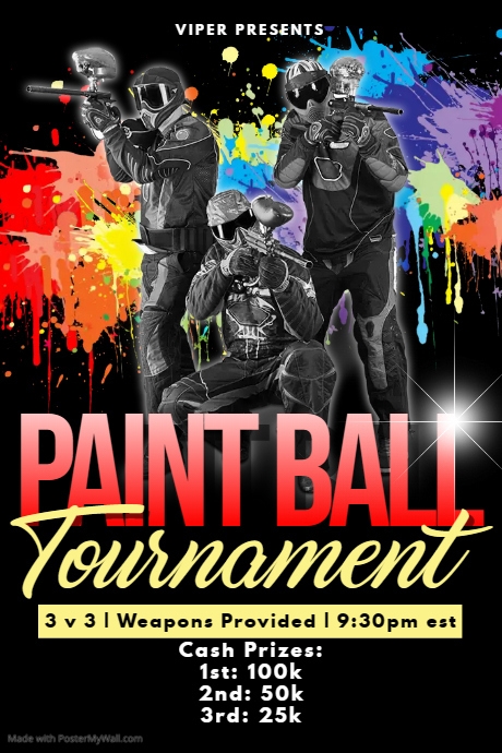 Paint Ball Tournament Poster | PosterMyWall