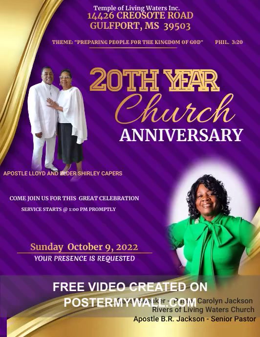 Church Anniversary Flyer (1) | PosterMyWall