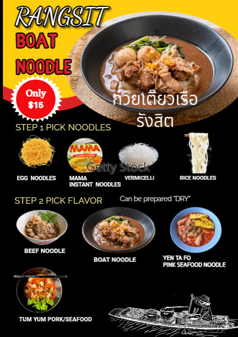 BOAT NOODLE MENU BKLYN (1) | PosterMyWall