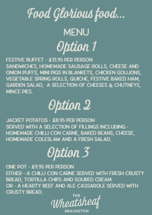 Festive Menu 2023 | PosterMyWall