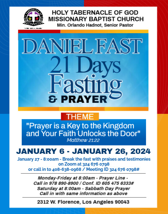 Fasting and Prayers Church Flyer Template | PosterMyWall