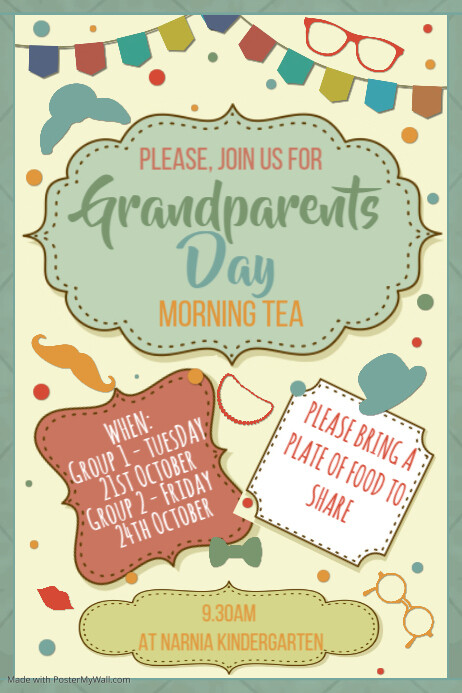 Grandparents Day Party Poster Template | PosterMyWall