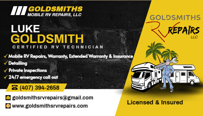 Goldsmith RV Repair Business Cards (1) | PosterMyWall