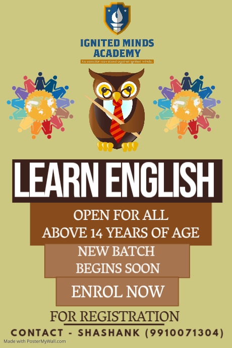 Copy of Learn English Online Poster | PosterMyWall