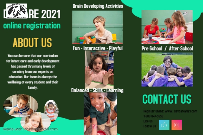brochures/kindergarten/daycare/school/poster | PosterMyWall