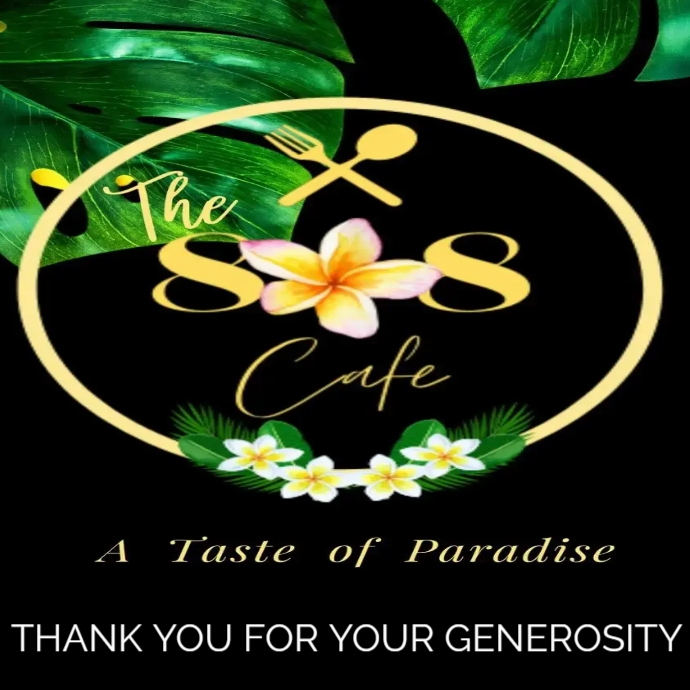 808 CAFE THANX! | PosterMyWall