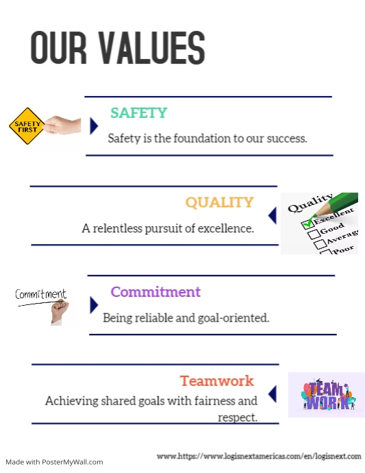 Corporate Steps Values Colorful Flyer | PosterMyWall