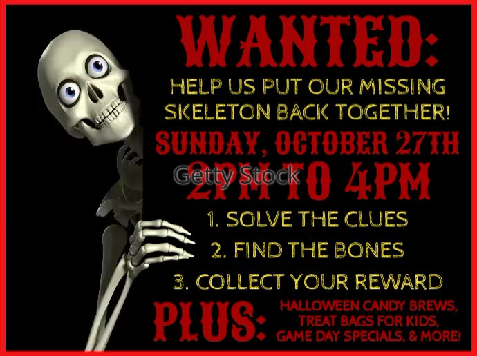 SKELETON SCAVENGER HUNT | PosterMyWall