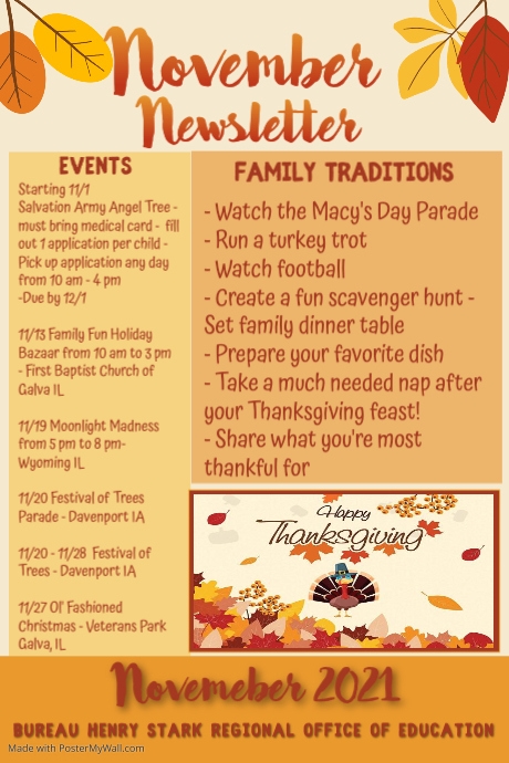 I Love Fall November Newsletter | PosterMyWall