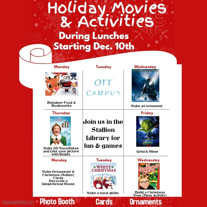 Holiday Movies and Activities | PosterMyWall