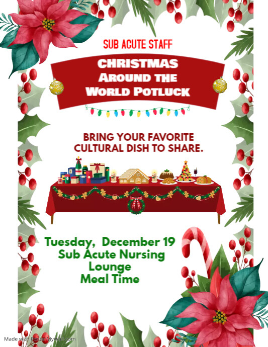 Christmas Potluck | PosterMyWall