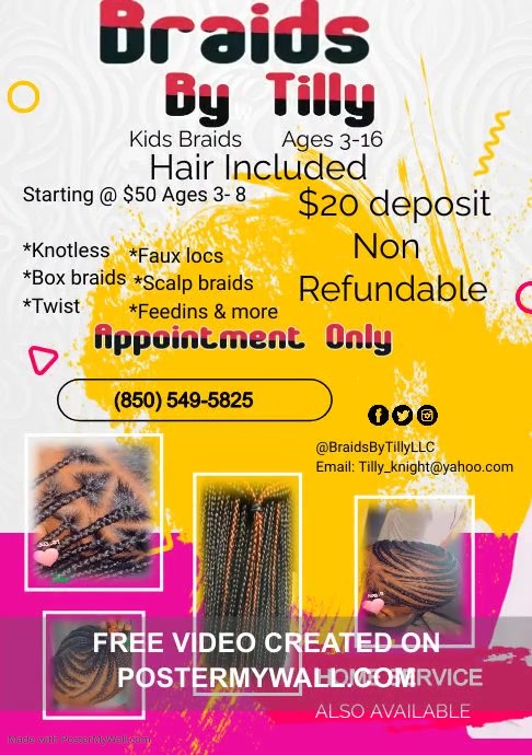 braids flyer | PosterMyWall