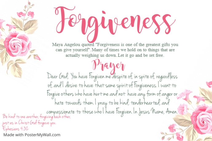 FORGIVENESS | PosterMyWall