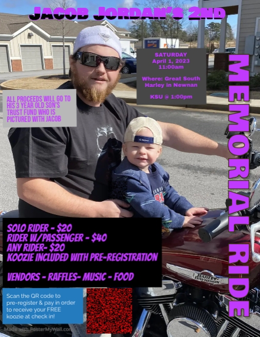 motorcycle run rally flyer template | PosterMyWall