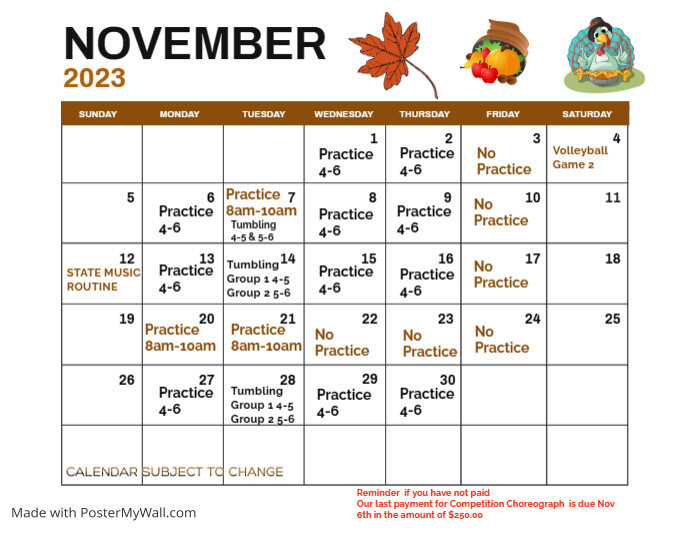 October 2023 Monthly Events Calendar | PosterMyWall