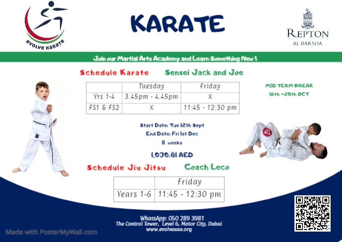 Term 1 Karate Flyer with Prices (8) | PosterMyWall