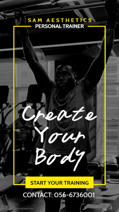 personal gym training advertisement whatsapp | PosterMyWall