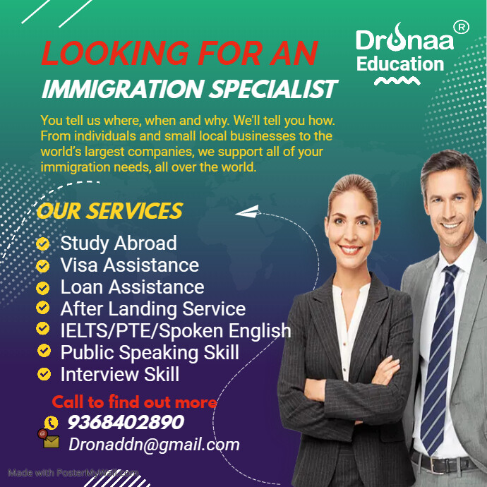 Copy of Immigration Consultant Ad Template | PosterMyWall