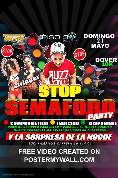 Copy of Stop Light Party Invitation Instagram Image | PosterMyWall