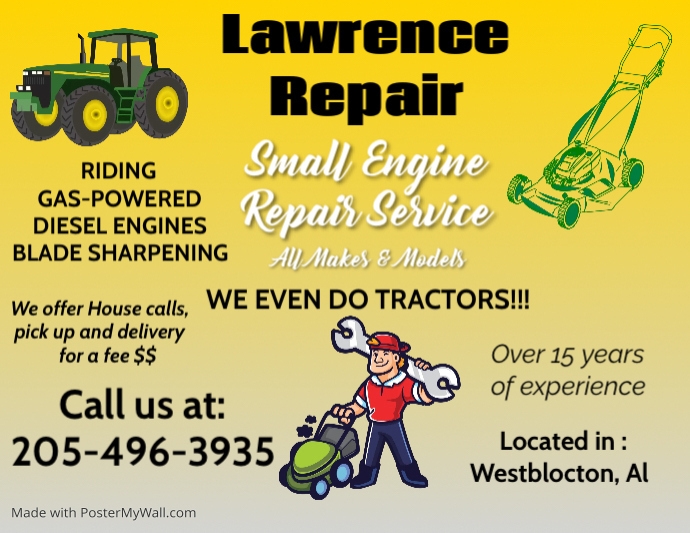 MOWER REPAIR SERVICE | PosterMyWall