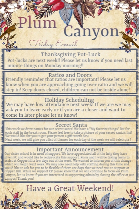 November Upcoming Events | PosterMyWall