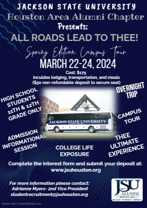 2024 JSU Campus Tour | PosterMyWall