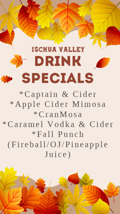 fall drink specials | PosterMyWall