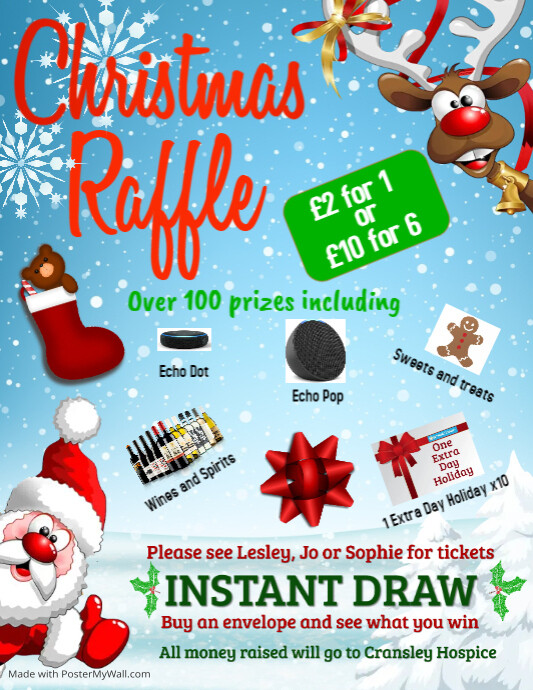 Christmas raffle 2024 | PosterMyWall