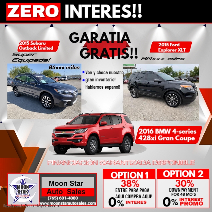 Copy of Car Zero Interest | PosterMyWall