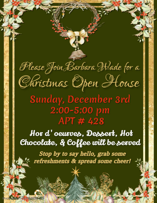 Christmas Open House Invitation | PosterMyWall