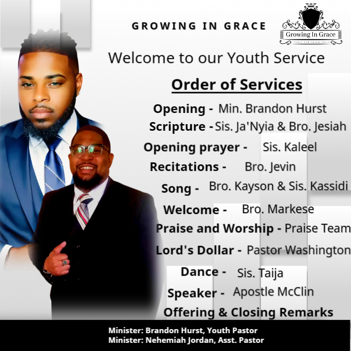 Copy of Order of services | PosterMyWall